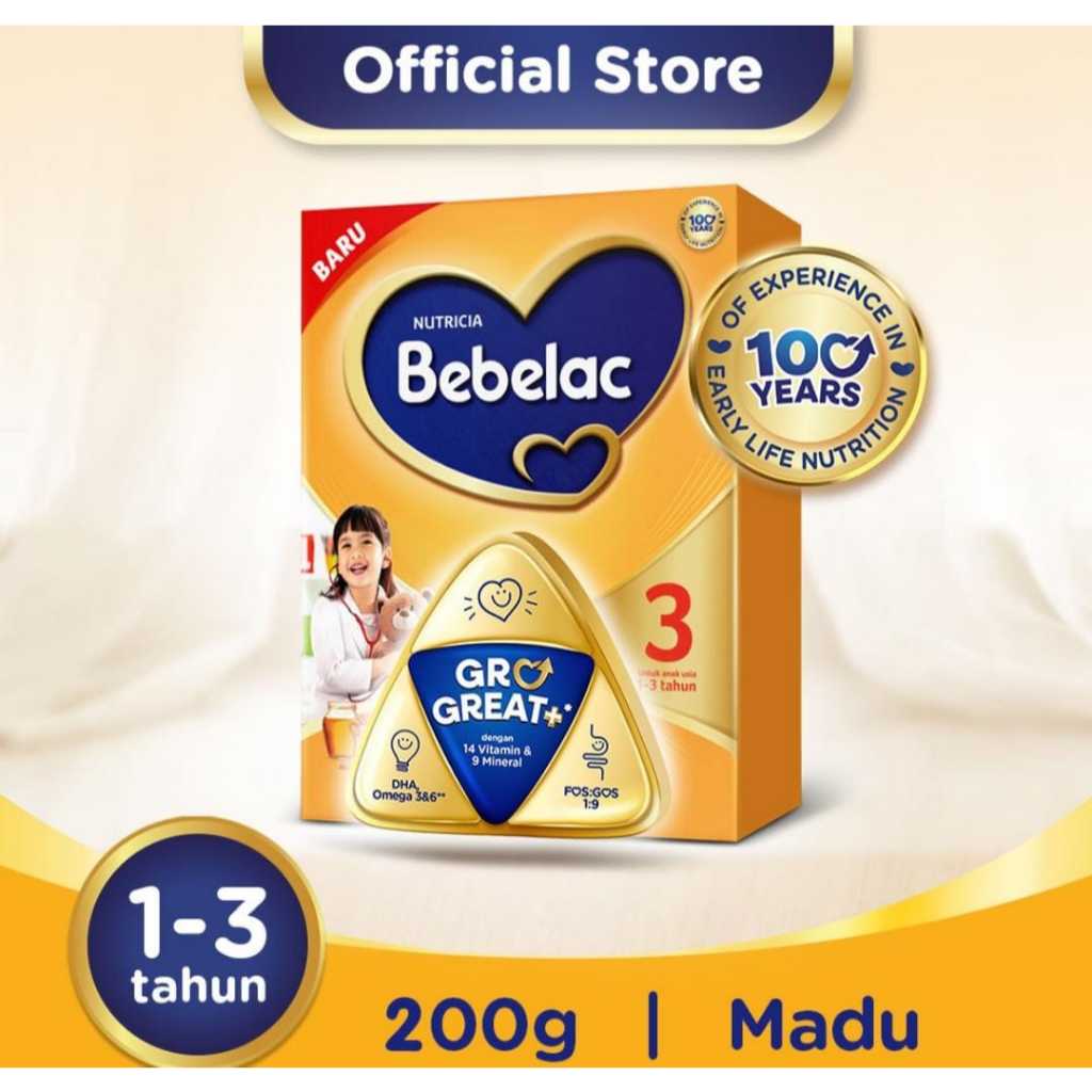 Jual Bebelac 3 madu 200 gr susu pertumbuhan | Shopee Indonesia