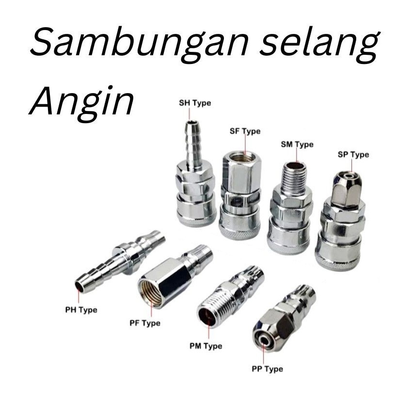 Jual Quick Coupler Compresor Sambungan Selang Angin Kompresor Male ...