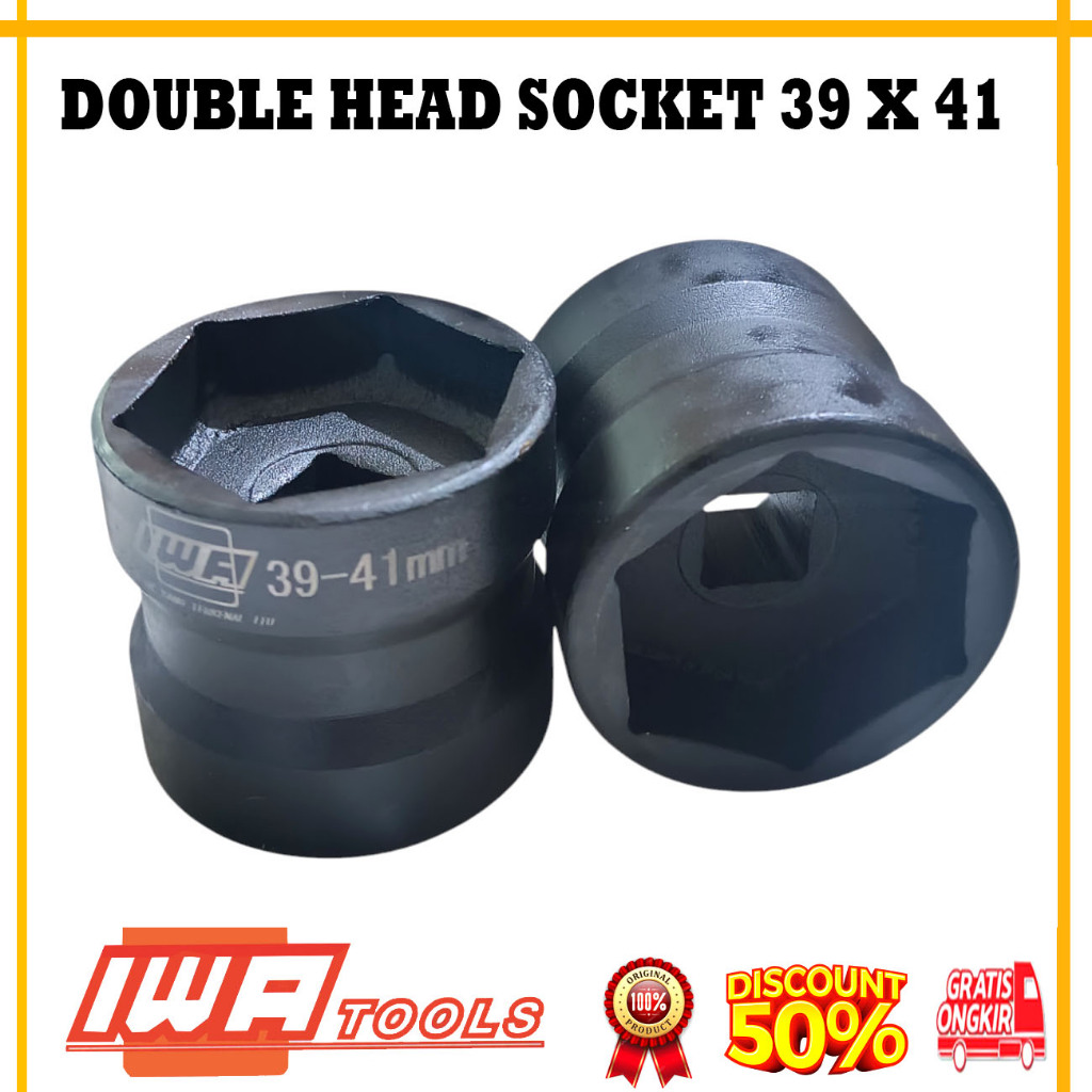 Jual IWA Double Socket Drive 39X41 For Coupling Nut Wrench - Mata Shock ...