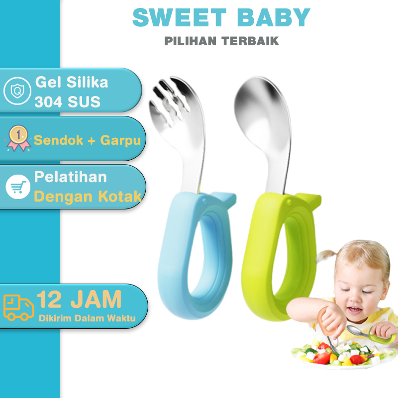 Jual Sweet Baby Sendok Makan Bayi SUS314 Sendok Bayi Stainless ...