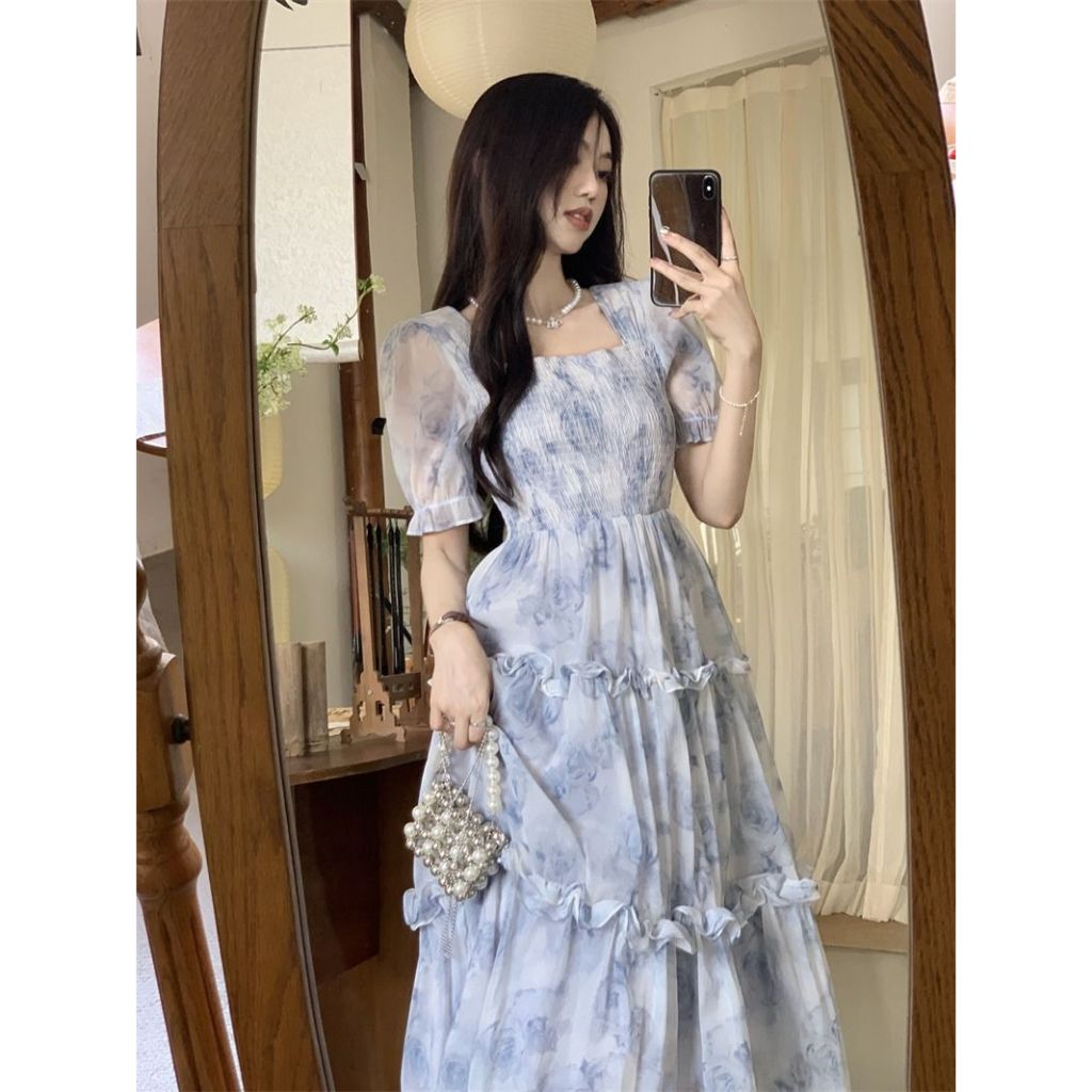 Jual EMITA BLOOM baju flowy midi dress pantai panjang bunga bunga ...