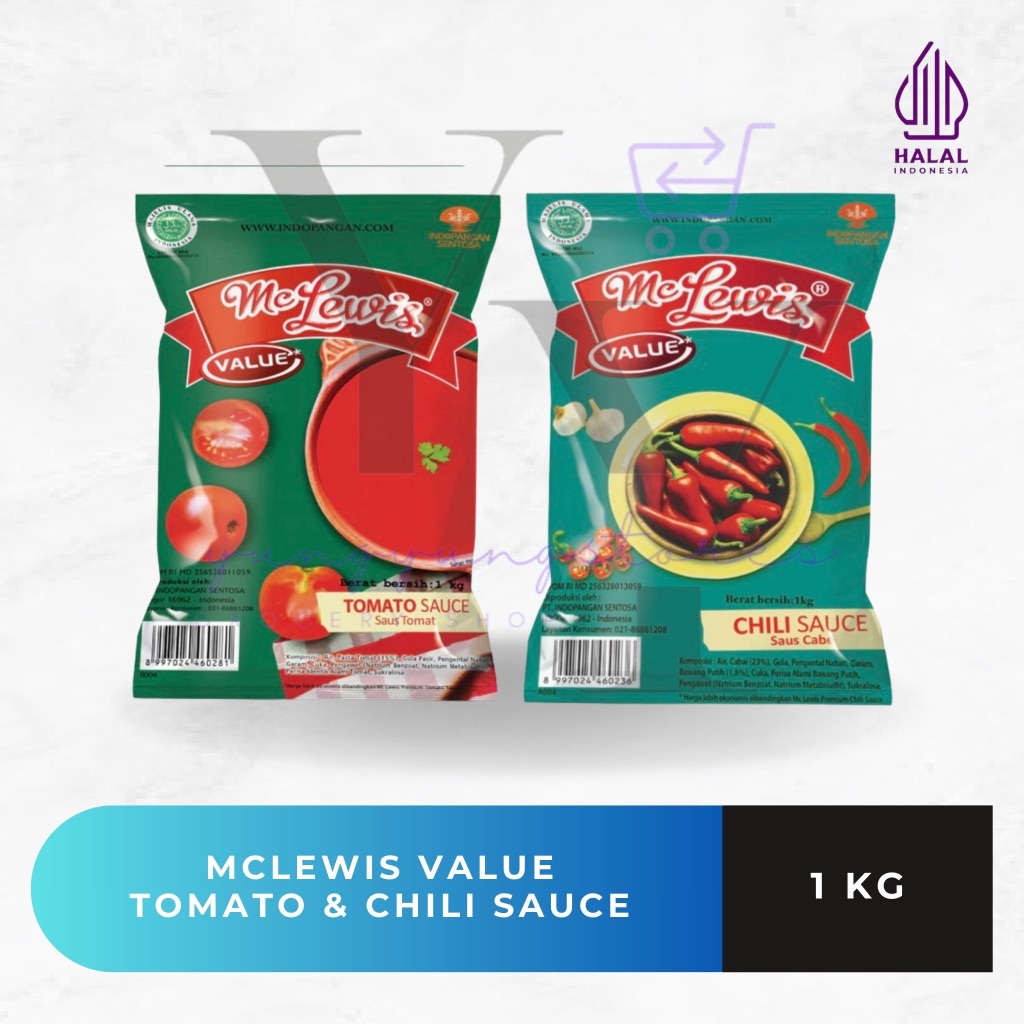Jual McLewis Saus Tomat / Cabe Value / Tomato / Chili Sauce 1 kg ...