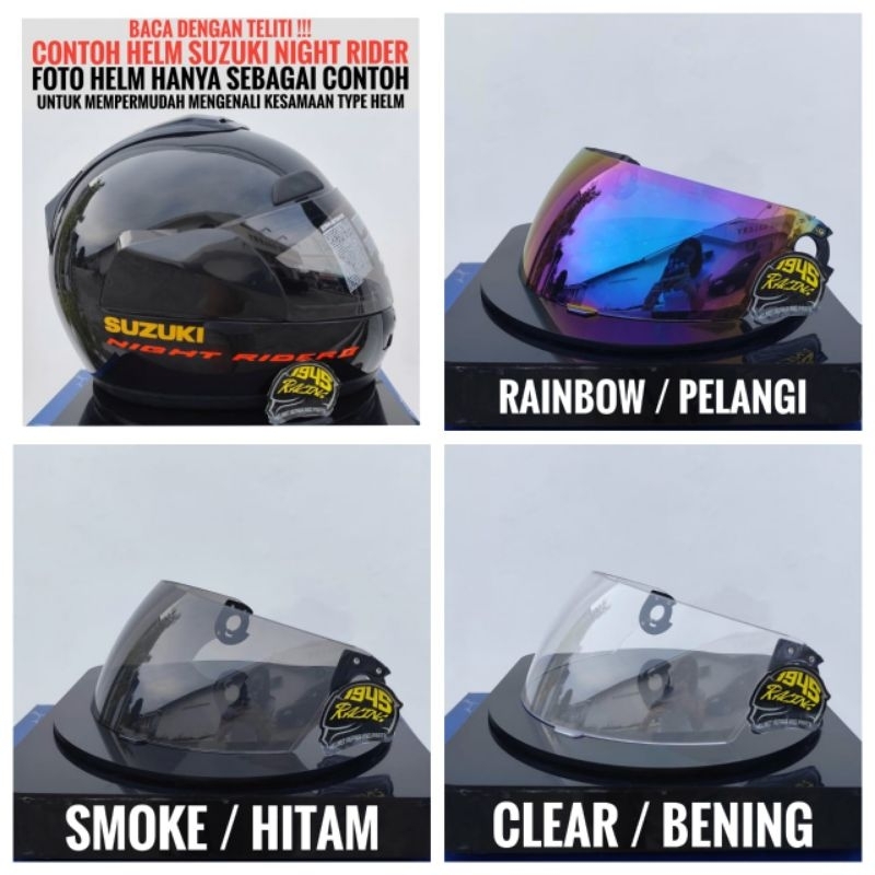 Jual Kaca helm suzuki Night rider / Visor helm fullface suzuki Night ...