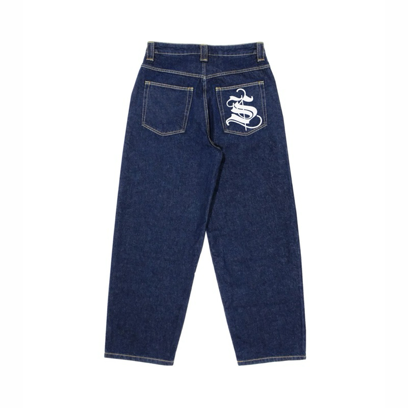 Jual Sai - Frontside Denim Wash Long Pants Loose Fit Baggy Pants ...
