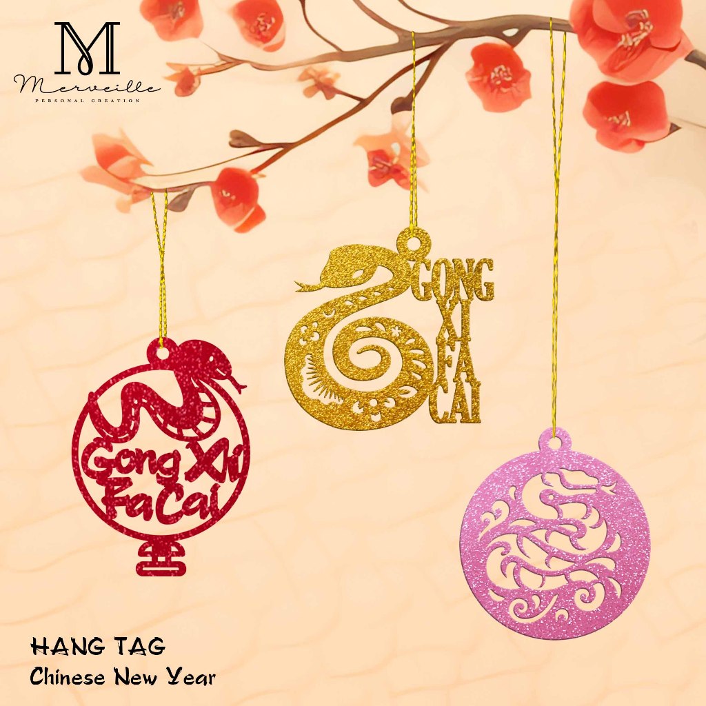 Jual Ornament Hang Tag Chinese New Year Imlek Sincia Hampers Label ...