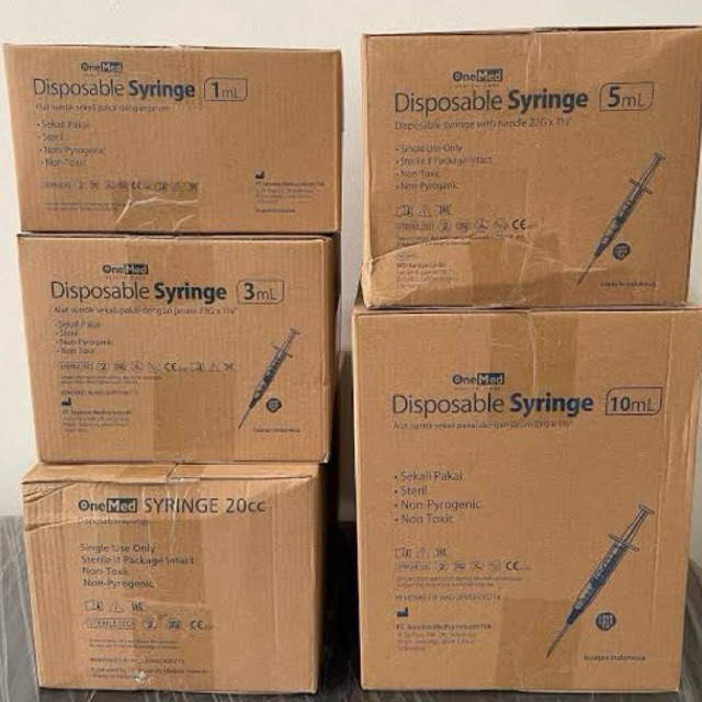 Jual MACAM SYRINGE / MACAM SPT SPUIT ONMED PER BOX ISI 100 | Shopee ...