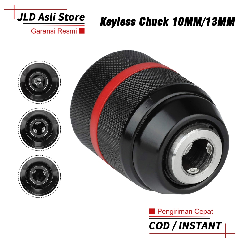 Jual JLD Kepala Bor Drill Chuck 10mm/13mm Kepala Mesin Bor Tanpa Kunci ...