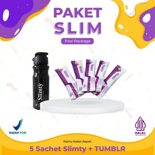 Jual Paket Slim - 5 Sachet Slimty + Tumblr | Shopee Indonesia