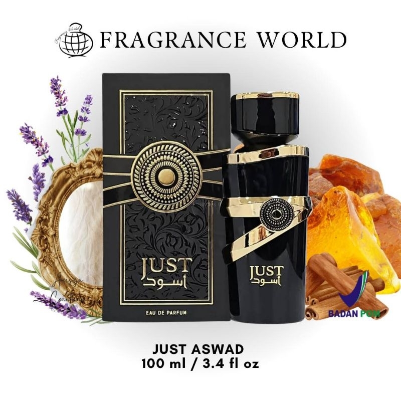 Jual Fragrance World Just Aswad for Men EDP 100ml (HITAM) | Shopee ...