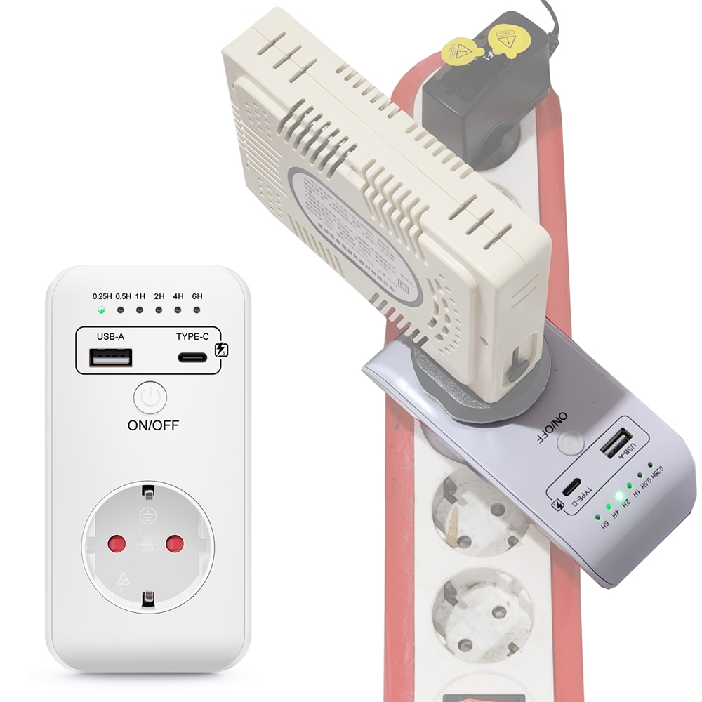 Jual JJ Timer Selector Stop Kontak With USB & PD Port - Anti Over ...