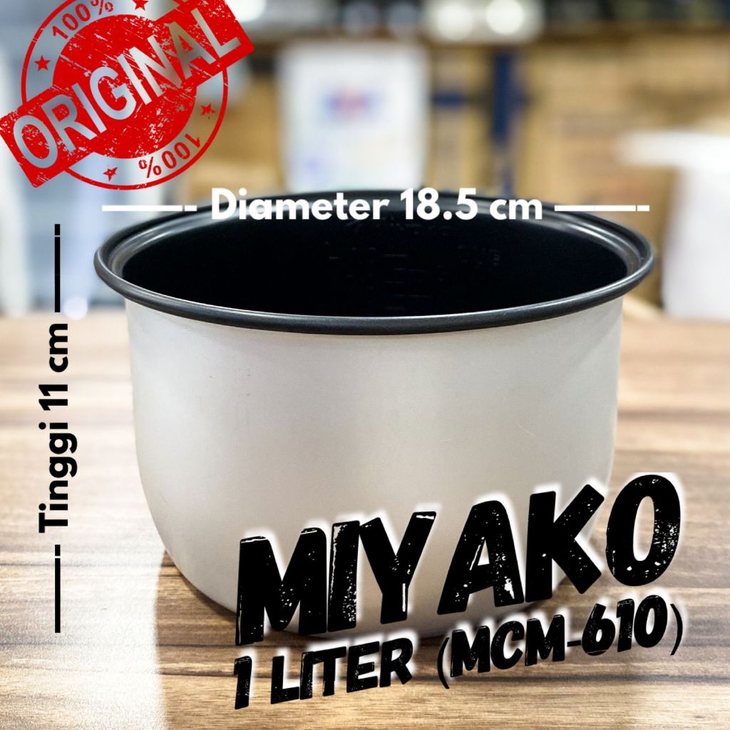 Jual Panci Rice Cooker Miyako 1 Liter untuk tipe 610 | Shopee Indonesia