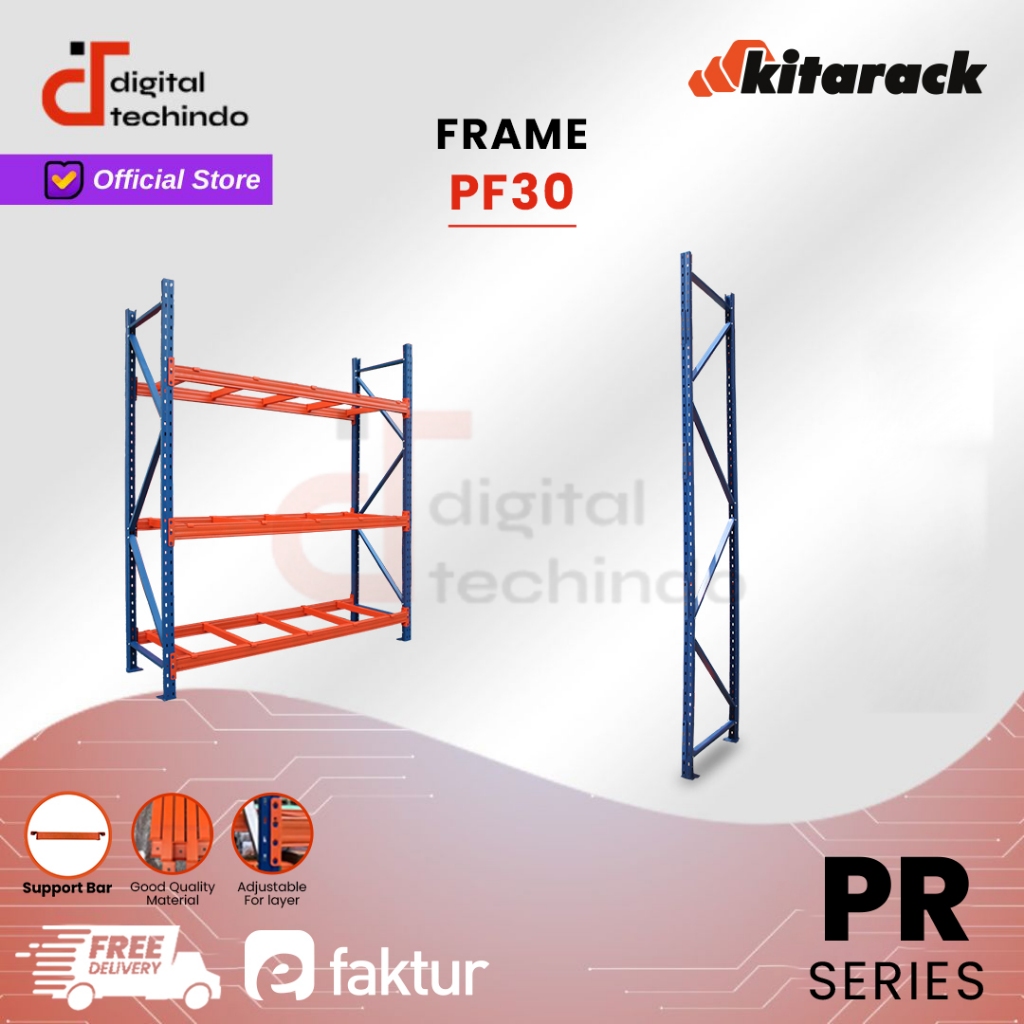 Jual KITARACK Frame Pallet Rack Tinggi 3M Rak Palet Heavy Duty Depth 80 ...