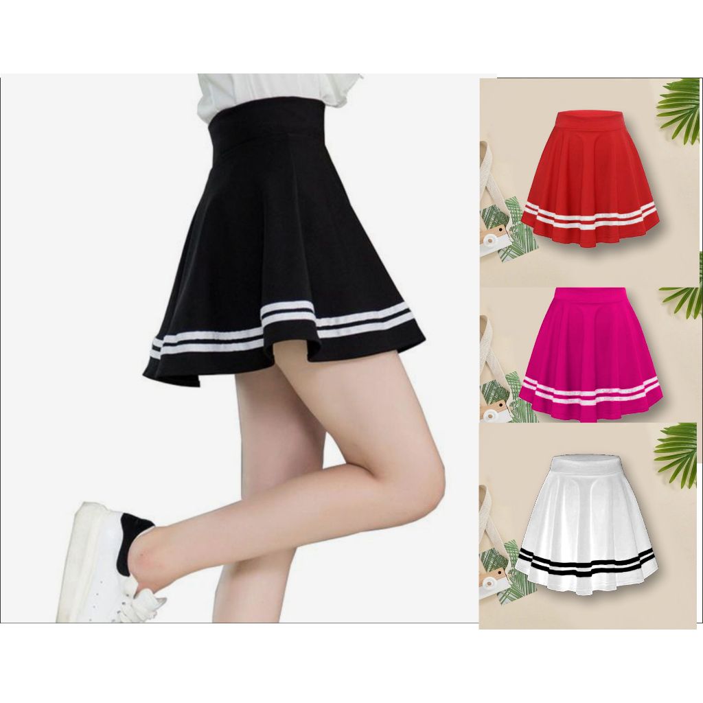 Jual Terbaru Rok Mini List Dewasa Yang Lagi Viral, Rok Merah Lis Putih ...