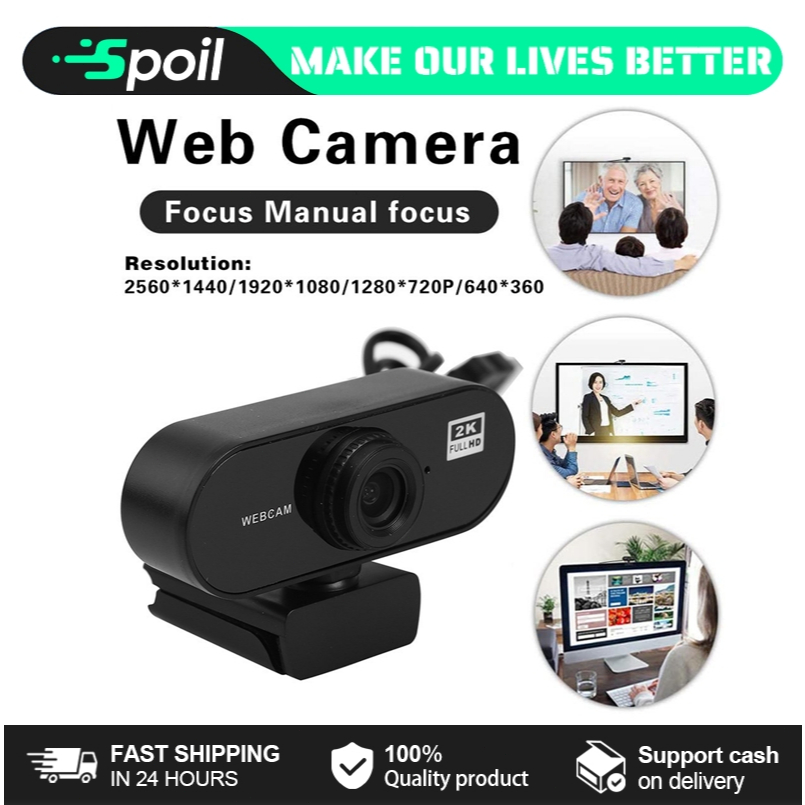 Jual Webcam 2K 1080P Full HD Auto-Light Balance With Mic Live Streming ...
