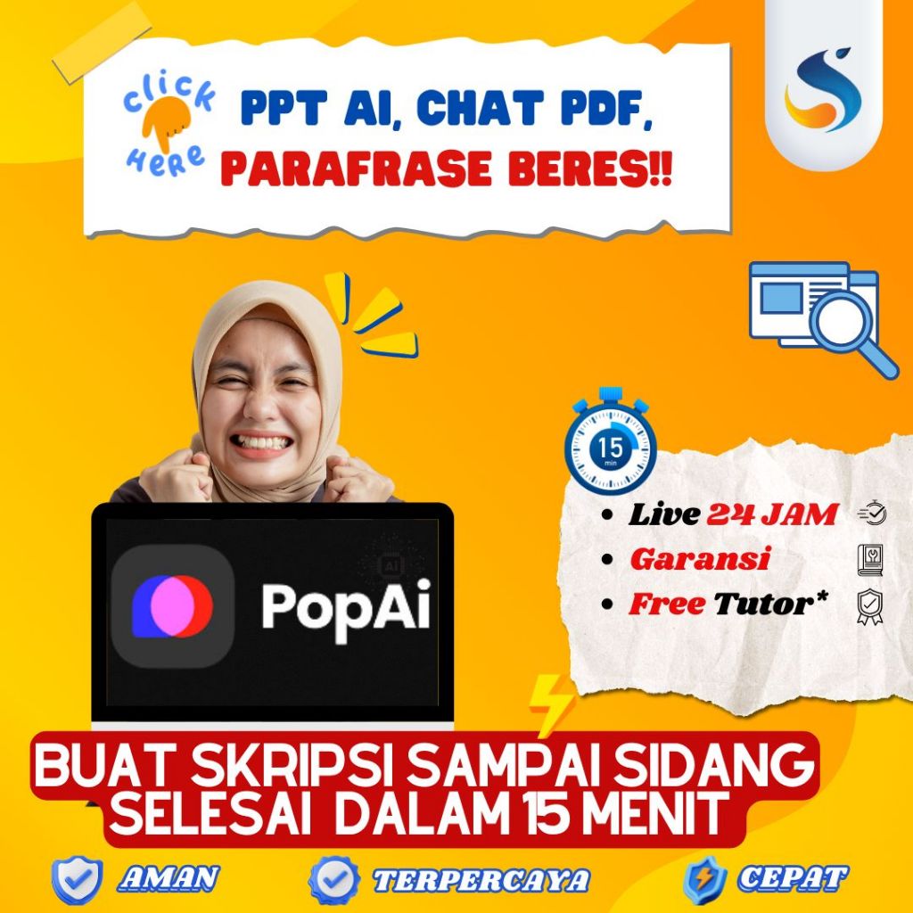 Jual Lifetime Voucher Pop AI: Pembuatan PPT Tanpa Batas dengan AI Canggih, Chat PDF, Parafrase ...