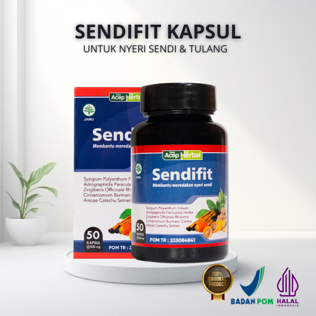 Jual SendiFit Kapsul Obat Lutut Kaku Nyeri Sendi Asam Urat Saraf ...