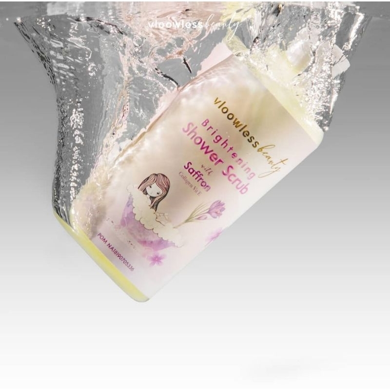 Jual VLOOWLESS BEAUTY BRIGHTENING BODY SHOWER SCRUB WITH SAFFRON 500ML ...
