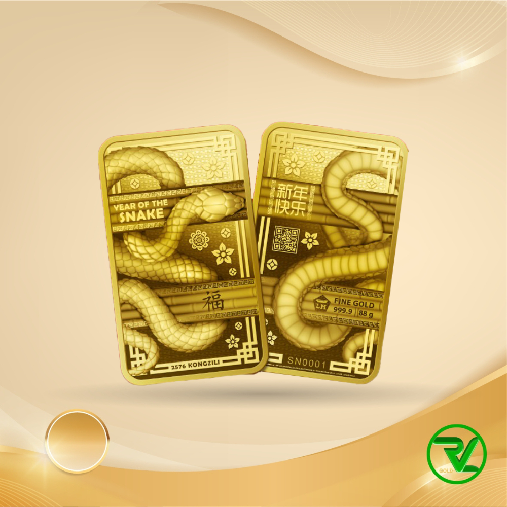 Jual RVL Gold Logam Mulia Antam Edisi Imlek Series Ular 88 Gram ...