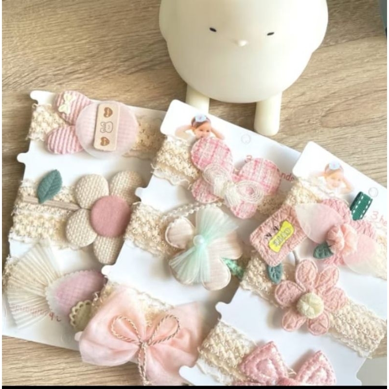 Jual B139 BANDANA BAYI PREMIUM 3 PCS HEADBAND BAYI 0-2 th 3IN1 BANDO ...