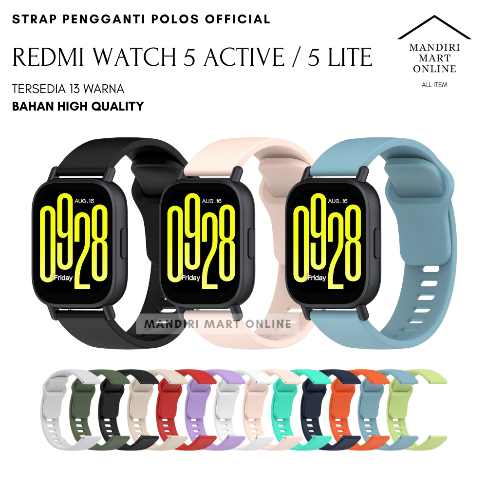 Jual Strap Redmi Watch 5 Active Redmi Watch 5 Lite Polos Official ...