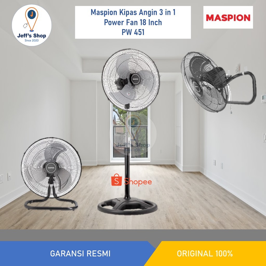 Jual Maspion Kipas Angin 3 in 1 Power Fan 18 Inch PW 451 | Shopee Indonesia