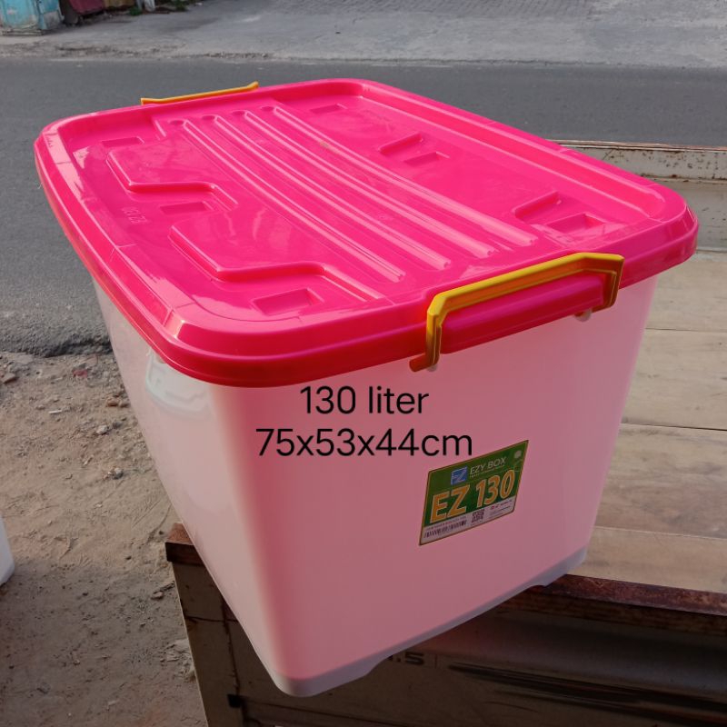 Jual CONTAINER BOX PLASTIK 130 LITER/BOX PENYIMPANAN SERBAGUNA MULTI ...