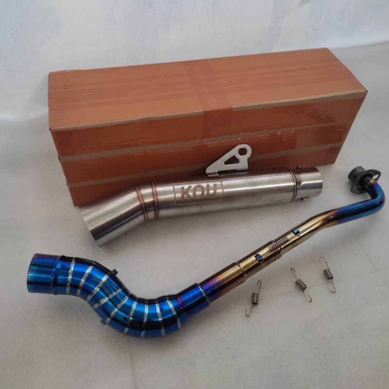Jual open canister KOU mahacai exhaust for xrm 125 xrm 110 wave 125 ...