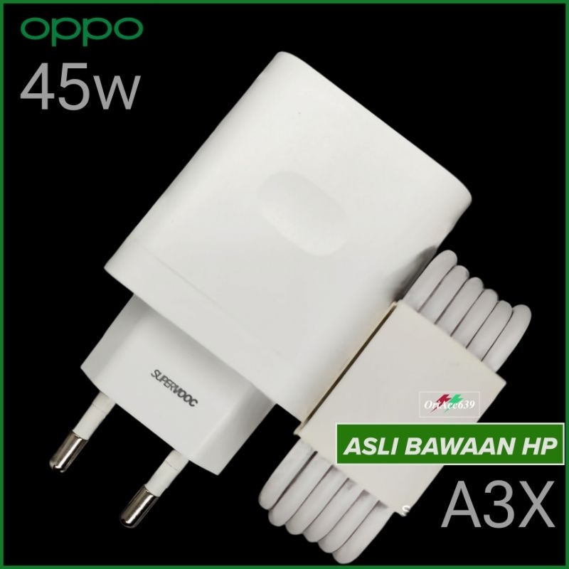 Jual Charger Oppo 45 Watt SuperVooc Type C Seri A3 A3X A3 PRO A60 Reno ...