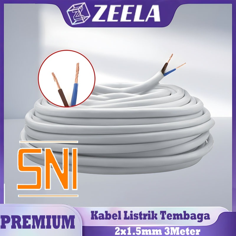 Jual Kabel NYM 2x1.5mm Kabel Listrik Tembaga 3M Asli SNI | Shopee Indonesia