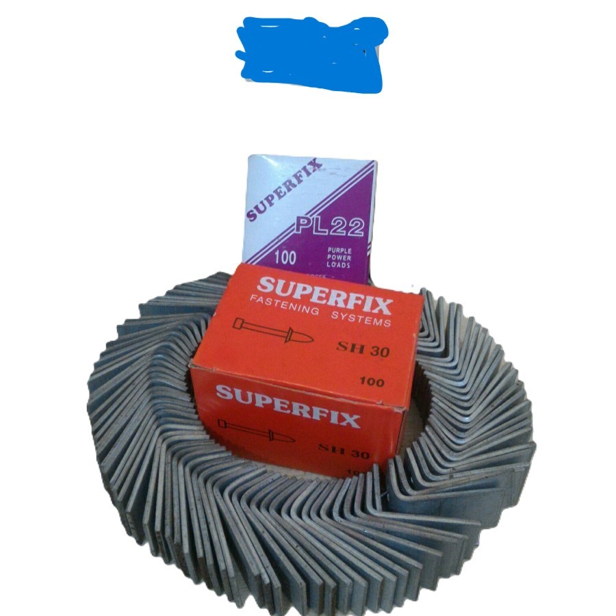 Jual Paku Ramset + Mesiu + Siku L isi 100 Pcs Paku Tembak Beton Nail ...