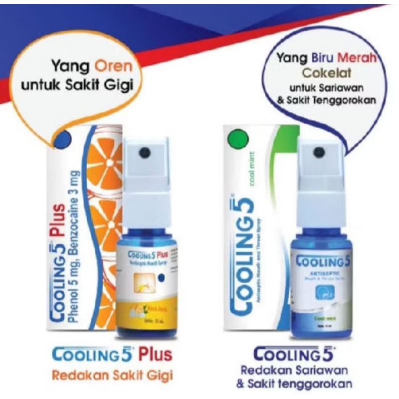 Jual Cooling 5 Plus Spray 15 ML - Obat Sakit Gigi | Shopee Indonesia