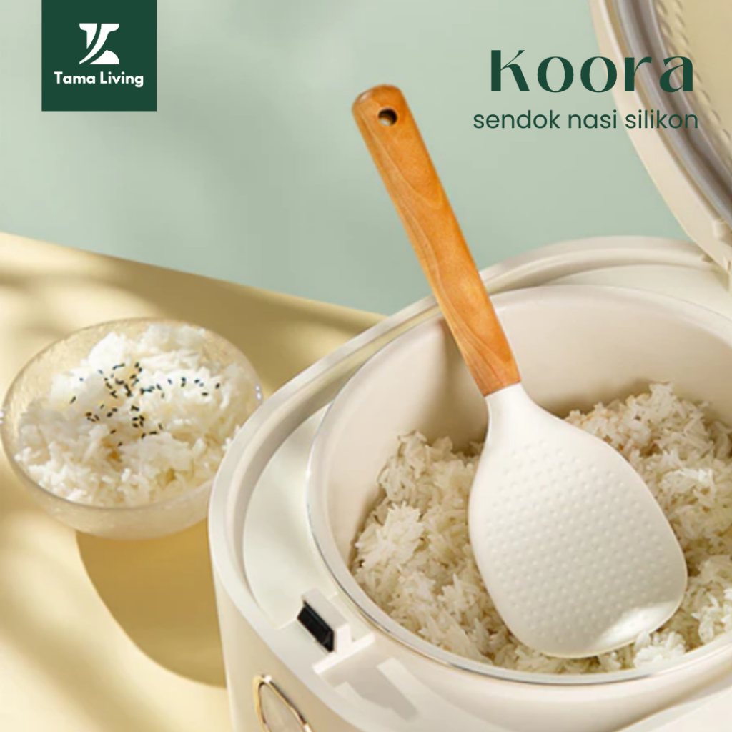 Jual TAMA LIVING Koora Sendok Nasi Anti Lengket Bahan Silikon Tebal ...