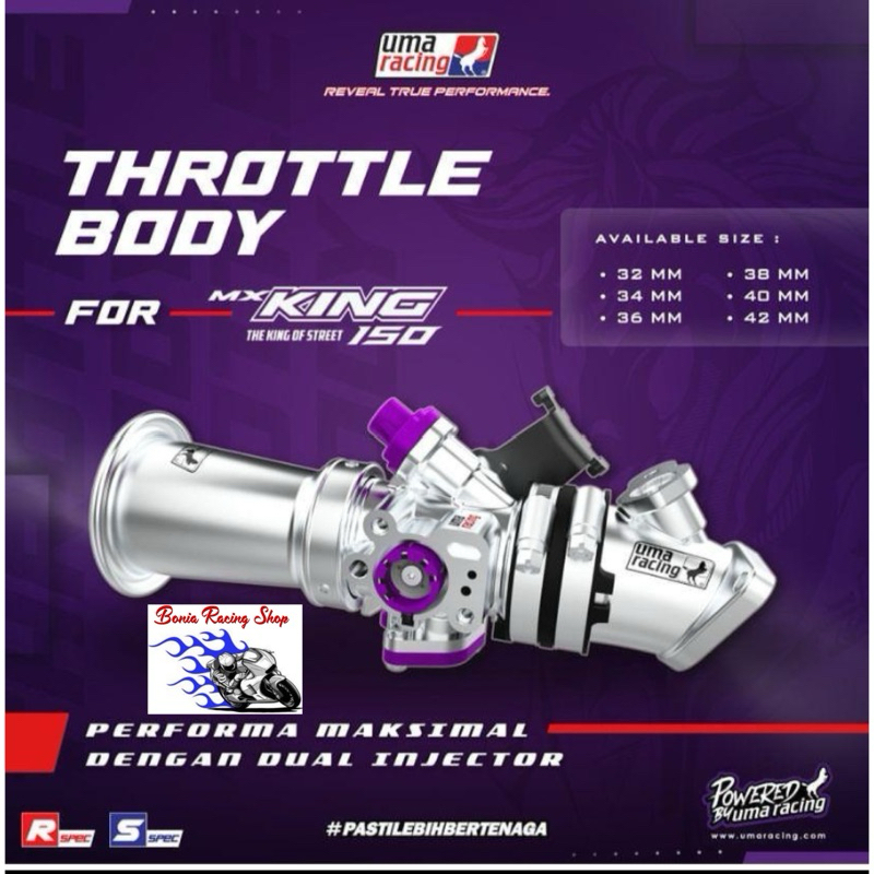 Jual TB Throttle Body Uma Racing Yamaha MXKing 32MM Original | Shopee ...