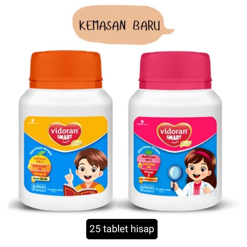 Jual Vidoran Smart Multivitamin Vitamin Anak Botol Isi 25 Tablet Hisap ...