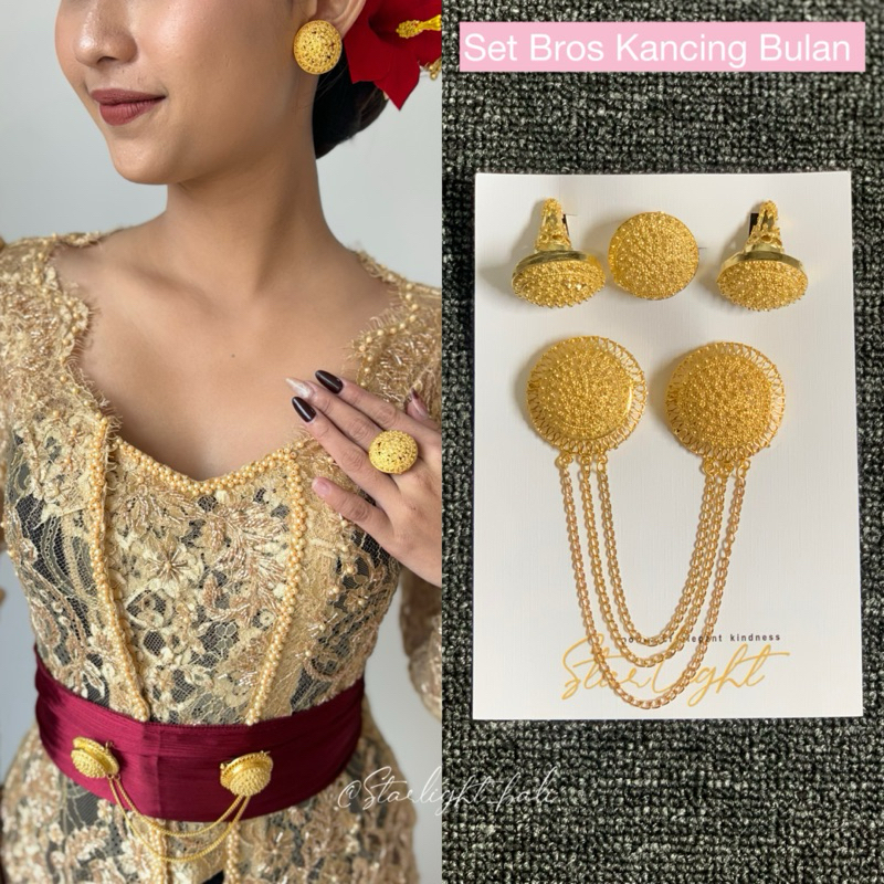 Jual Set Bros Kancing Bulan / Set Alpaka/ Alpaka Bali/ Bros Alpaka | Shopee Indonesia