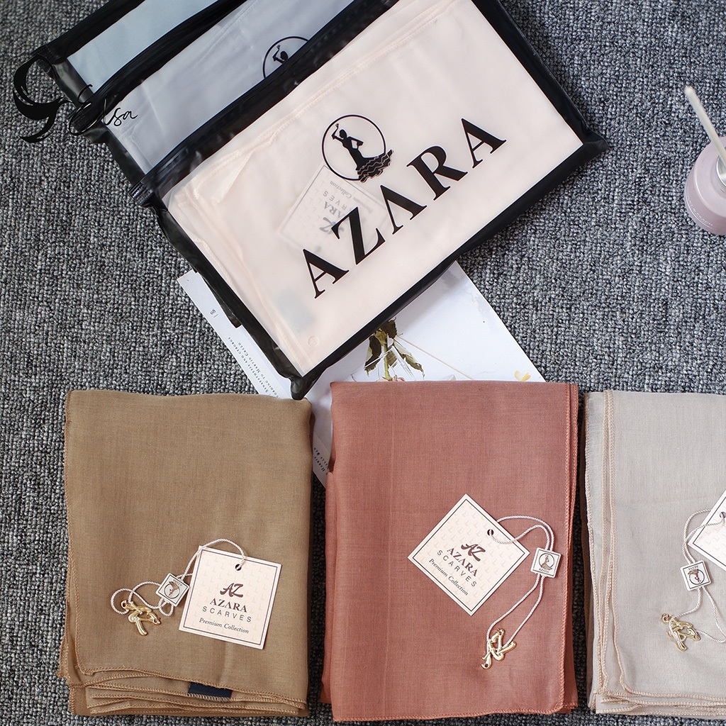 Jual Azara Hijab Paris Premium 4s Polos Metal Logo | Shopee Indonesia