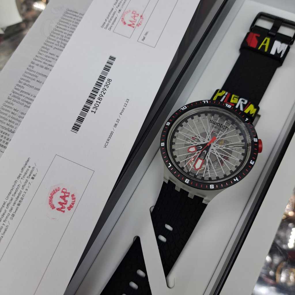 Jual SWATCH SB05K103 The Pilgrim-Tread On It Jam Tangan Big Bold ...