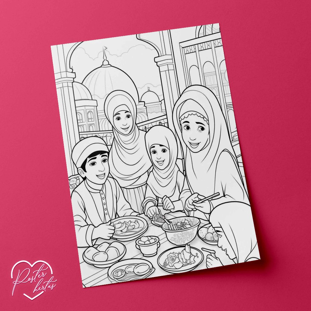 Jual LEMBAR SKETSA KERTAS GAMBAR BELAJAR MEWARNAI COLOURING ANAK TK ...