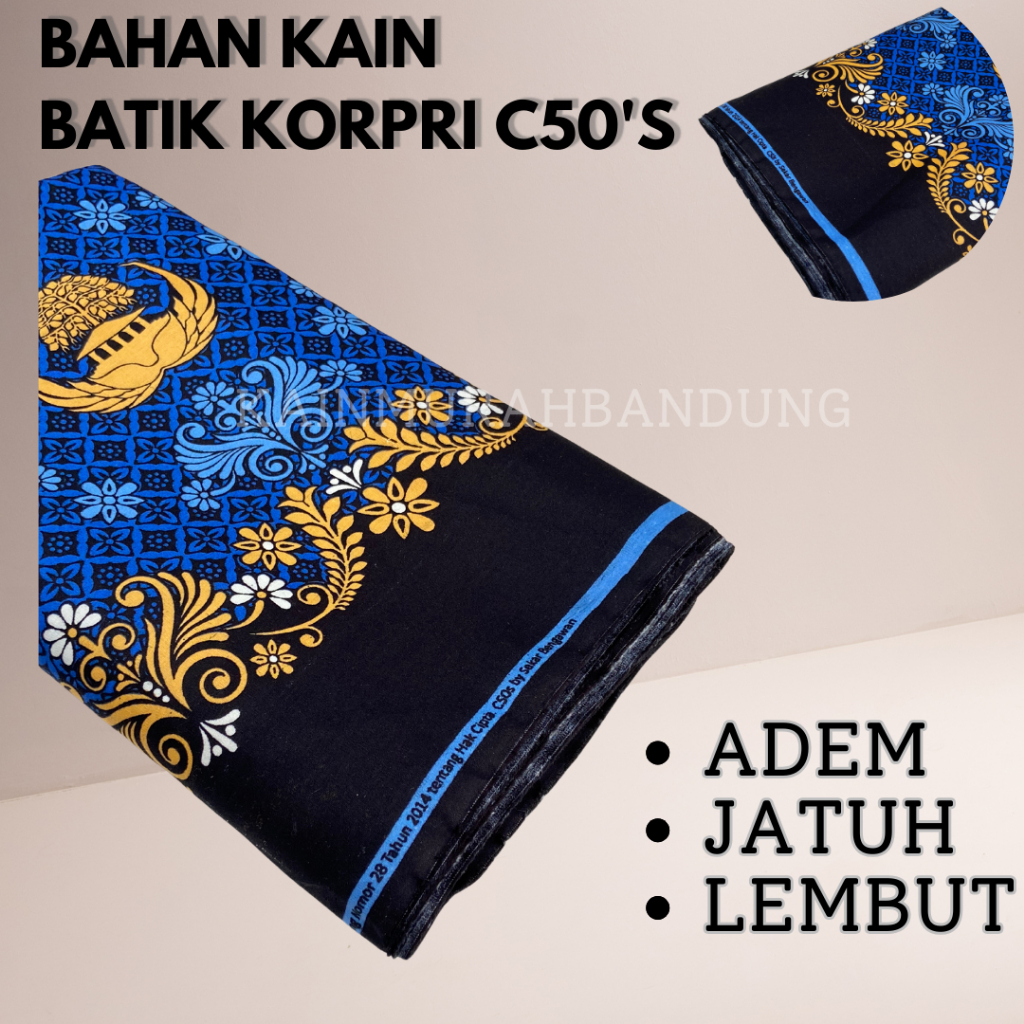 Jual Kain Batik Seragam Korpri Katun C 50s Kain Batik Korpri Terbaru ...