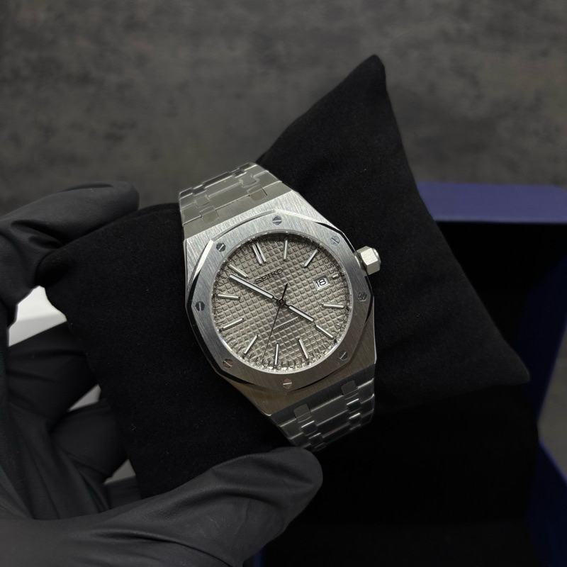 Jual Jam Tangan Seiko Mod Royal Oak NH35 Automatic Watch AP Grey ...