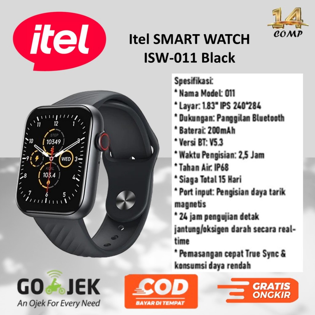 Jual Itel SMART WATCH ISW-011 Black | Shopee Indonesia