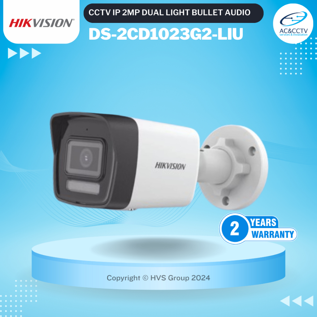 Jual HIKVISION DS-2CD1023G2-LIU CCTV IP CAMERA 2MP DUAL LIGHT BULLET AUDIO | Shopee Indonesia