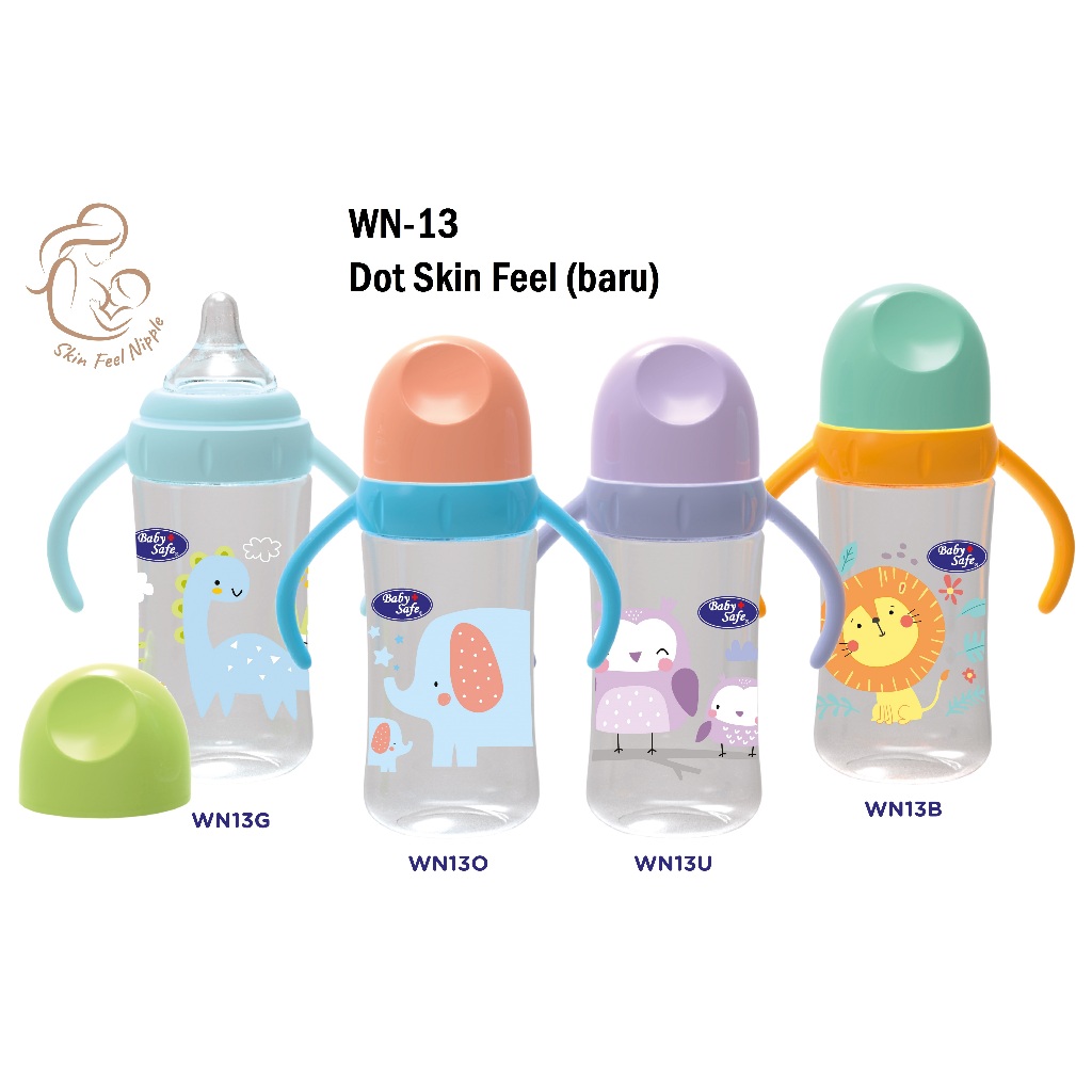 Jual Baby Safe botol handle\pegangan training cup 3m 3 bulan 260ml WN06 ...