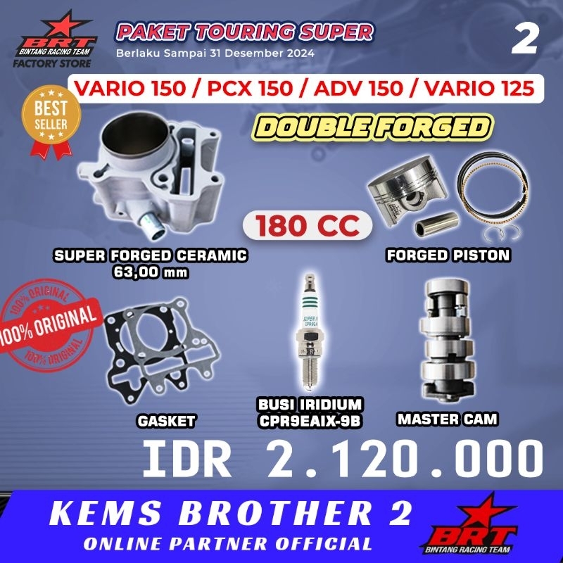 Jual PAKET BORE UP BRT 180 CC VARIO 150 PCX 150 ADV 150 VARIO 125 ...