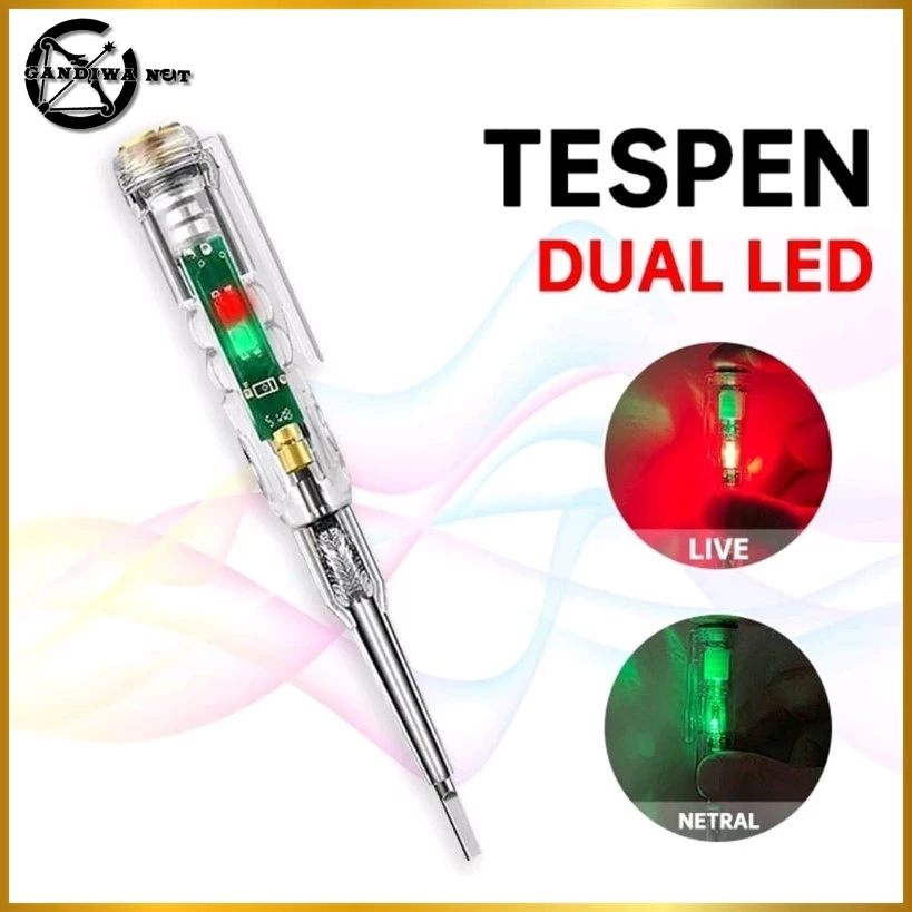 Jual Tespen Dual LED Obeng Test Pen Kabel Listrik With Indicator ...