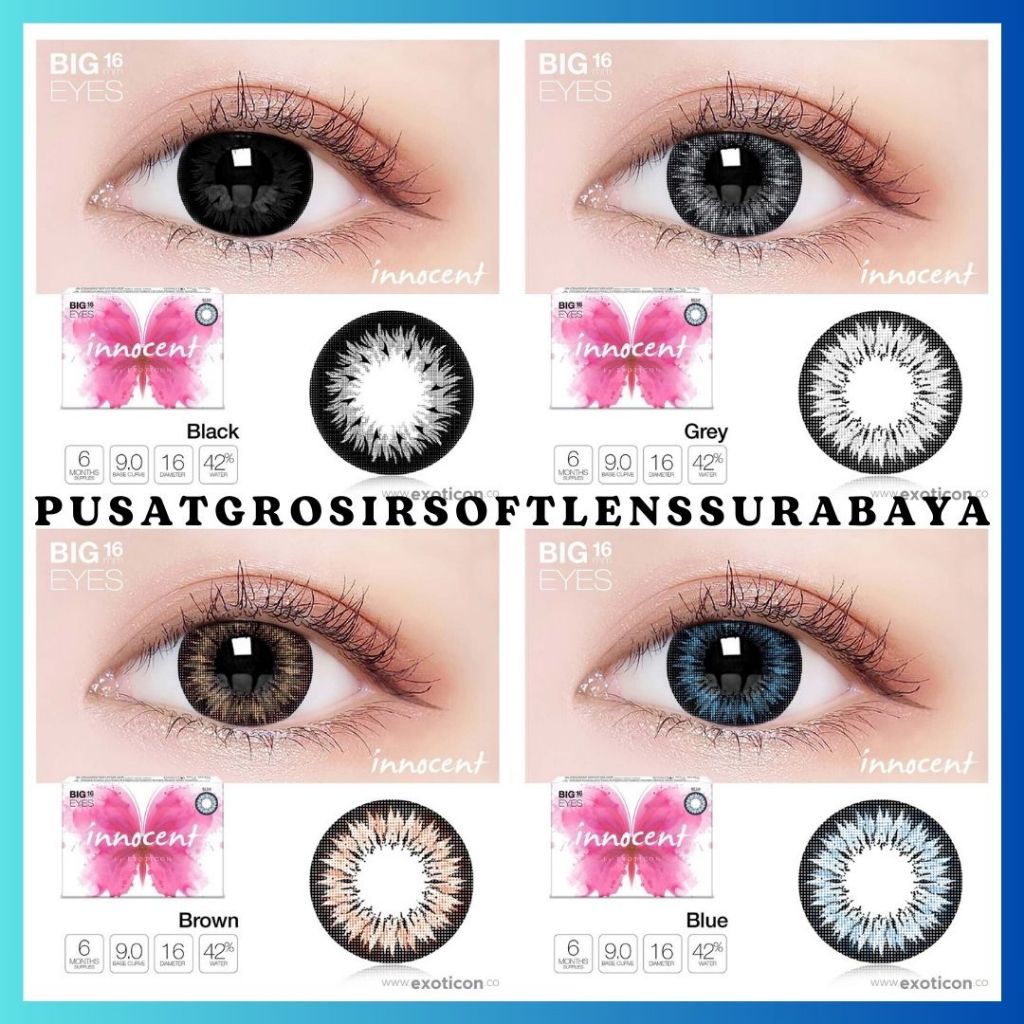 Jual SOFTLENS INNOCENT 16MM BIG EYES NORMAL GROSIR ///// SOFLEN ...