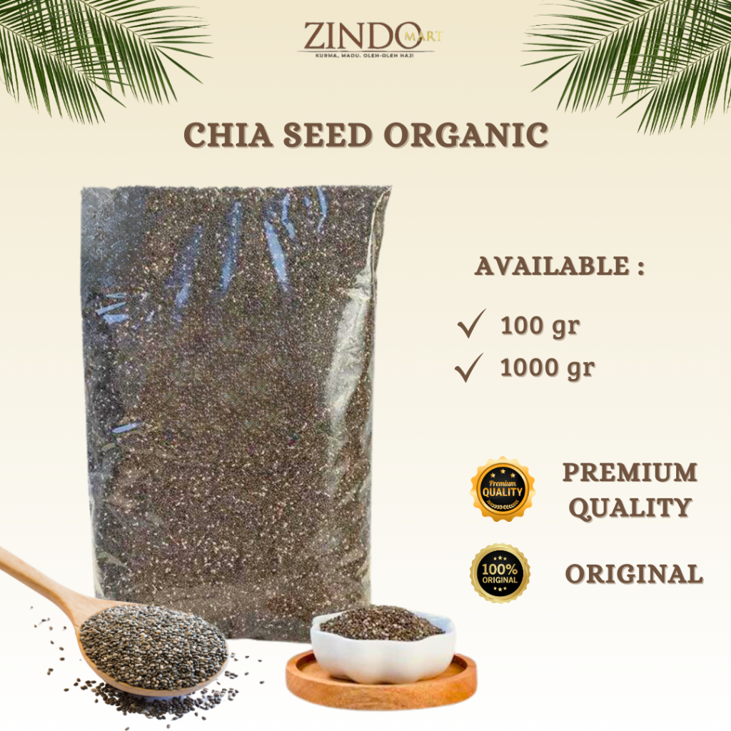 Jual CHIA SEED ORGANIC 1KG & 100GR PREMIUM QUALITY / BLACK CHIASEED ...