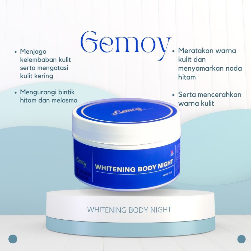 Jual GEMOY Whitening Body Night | Shopee Indonesia
