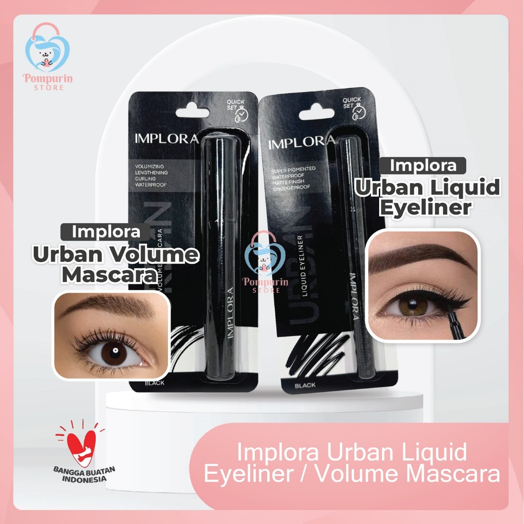 Jual [NEW] IMPLORA Urban Liquid Eyeliner / Implora Urban Volume Mascara ...