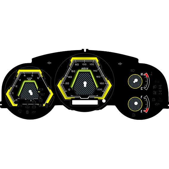 Jual Custom Speedometer Mobil Innova GT Series Yellow | Shopee Indonesia